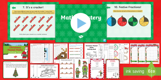 Year 1 Christmas Maths Activity Pack (teacher made)