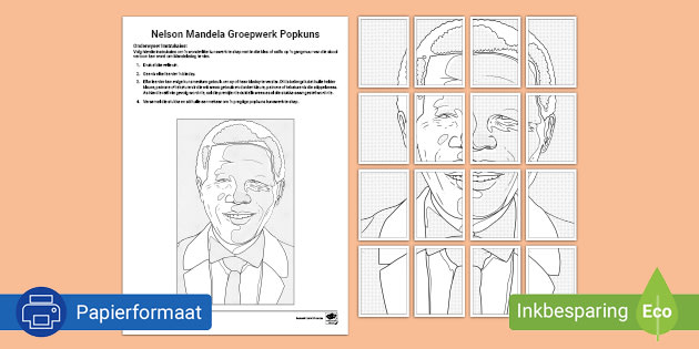 Nelson Mandela Groepwerk Popkuns Aktiwiteit Teacher Made