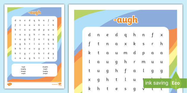 -augh Word Search (teacher made)