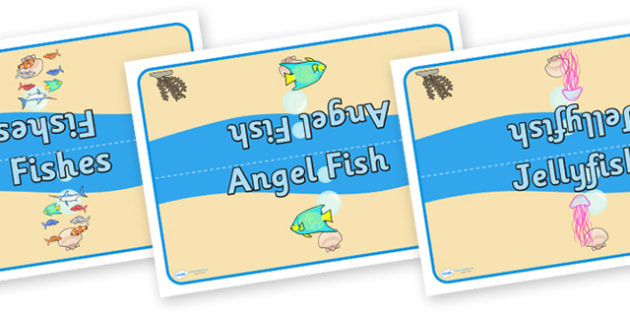 FREE! - 👉 Editable Class Group Table Signs (Small Sea Life)