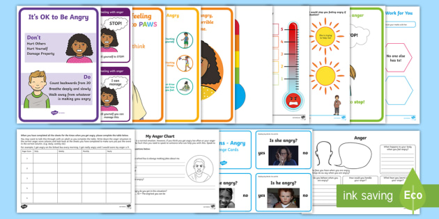 July Provision Anger Management Resource Pack (teacher made)