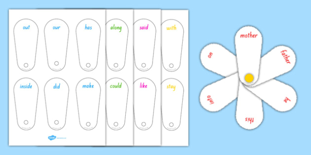 High Frequency Words Word Fans (teacher made)