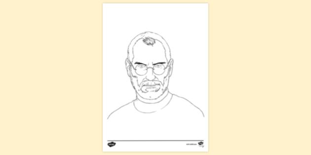 FREE! - Steve Jobs Colouring |Colouring Sheet (teacher made)