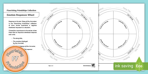 Flourishing Friendships Emotional Responses Worksheet