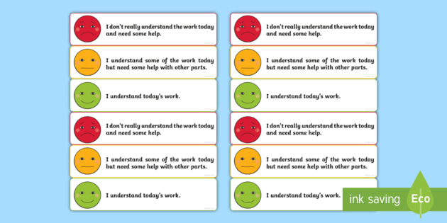 * NEW * Self-Assessment Tray Labels - traffic light system for