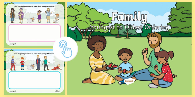 Family Youngest to Oldest Ordering Flipchart