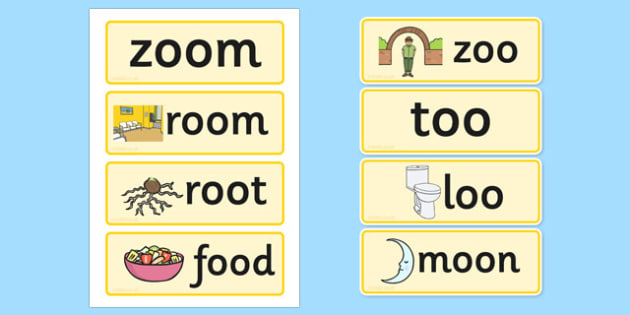 Oo Sound Word Cards - oo sound, word cards, word, cards, sound