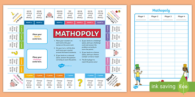 New Zealand Change from $10 Mathopoly Board Game