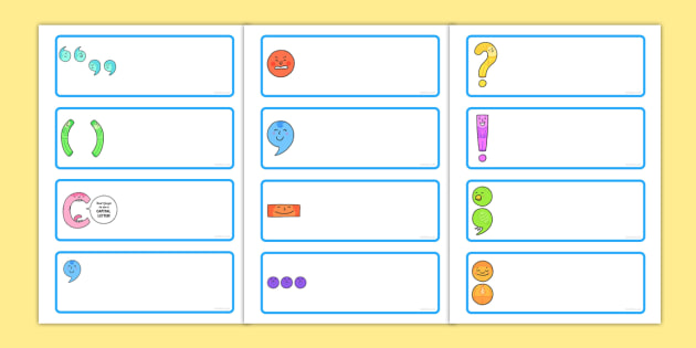 👉 Editable Punctuation Character Labels