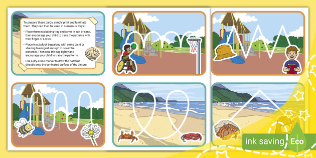 Summer Mark Making Pattern Cards (teacher made)