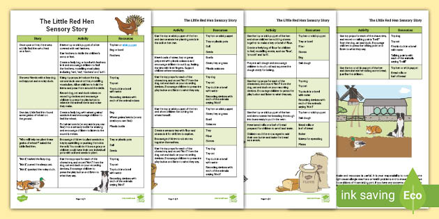 The Little Red Hen Sensory Story (teacher made)
