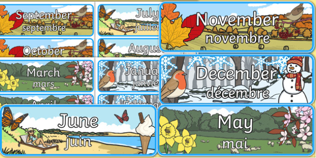 Months Of The Year Display Posters - Bank2home.com