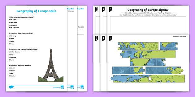 Crash Course Podcast Geography of Europe Resource Pack