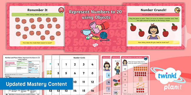 Year 1 Represent Numbers Using Objects PlanIt Maths Lesson 1