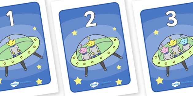 1-5 Display Numbers (Five Little Men In A Flying Saucer)