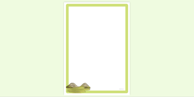FREE! - * NEW * Simple Blank Two Hills Page Border | Page Borders | Twinkl