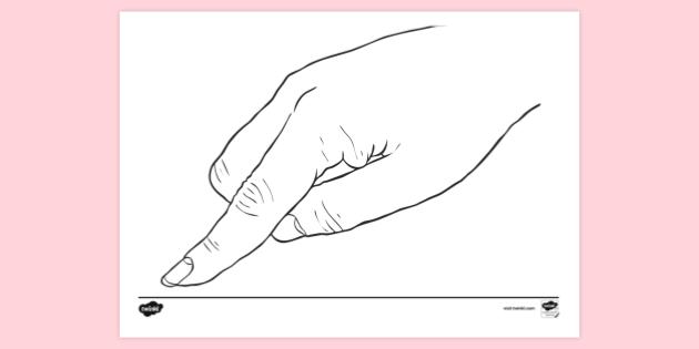 FREE! - Pointing Hand Colouring | Colouring Sheets