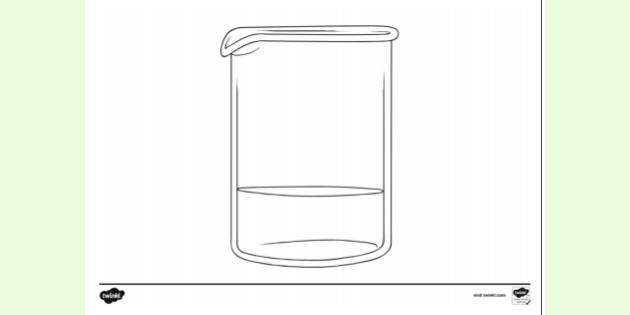 FREE! - Beaker Of Water Colouring Sheet (teacher made)