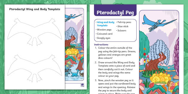 Hide-a-Saurus: Pterodactyl Peg Craft Instructions