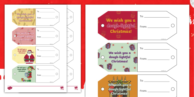 Christmas Playdough Gift Labels