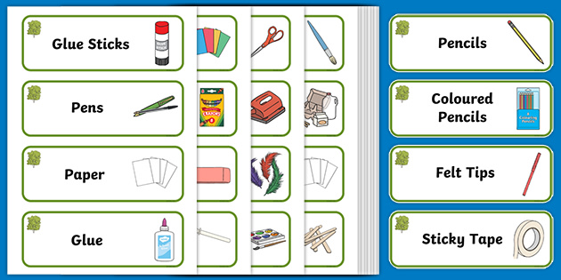 FREE! - Birch Tree Themed Editable Creative Area Resource Labels