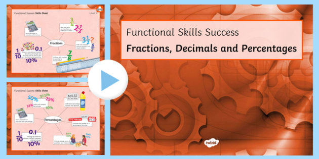 Functional Skills Fractions Decimals and Percentages Success PowerPoint