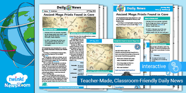 Maya Cave Reading Comprehension | Twinkl NewsRoom Resources