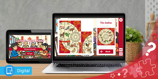 Lunar New Year Picture Slider Puzzle Game | Twinkl Go!