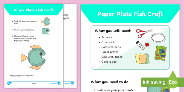 FREE! - Paper Plate Fish Craft Activity | Primary Resources