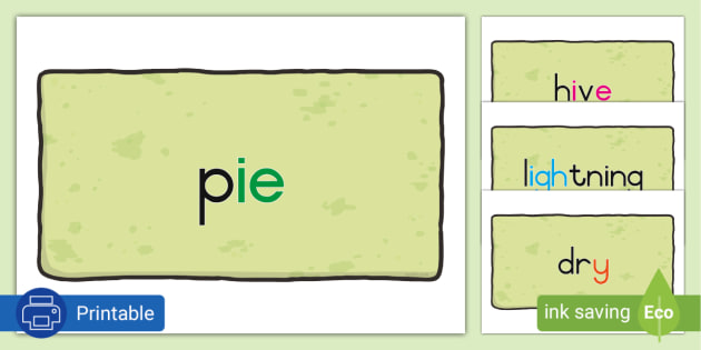 Grade 3 Phonics: Long i: Word wall cards (Teacher-Made)