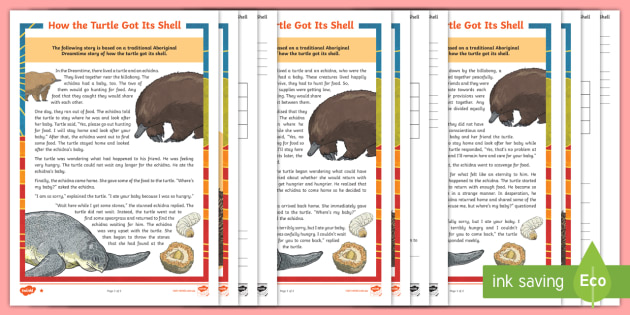 FREE! - Free Online Reading Comprehension Worksheet | Turtle Shell