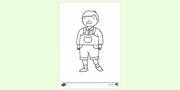 FREE! - Boy Crying Wolf Truthfully Colouring Sheet - Printable