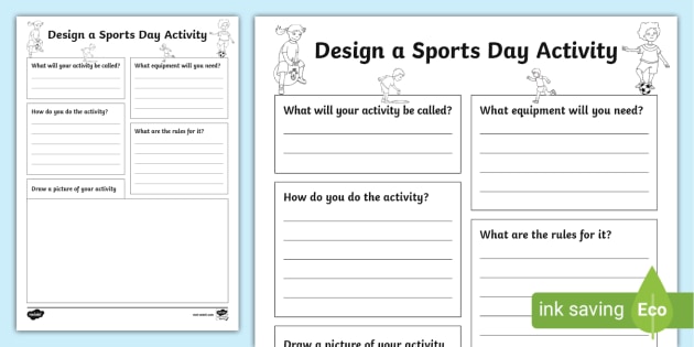 Design a Sports Day Activity Worksheet (creat de profesori)
