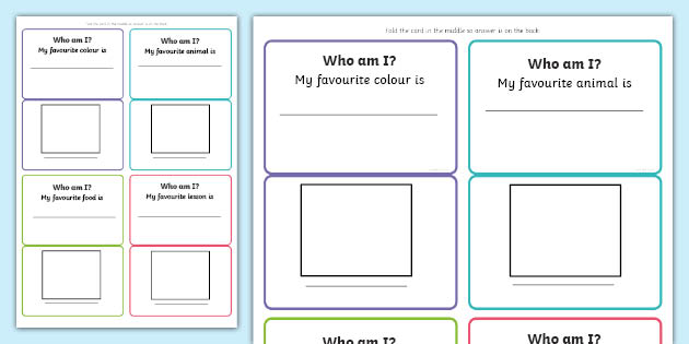 Who am I? Editable New Class Transition Game (teacher made)