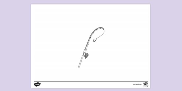 Fishing Rod Colouring | Colouring Sheets (teacher made)