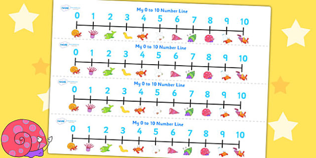 FREE! - Number Lines 0-10 to Support Teaching on Sharing a Shell