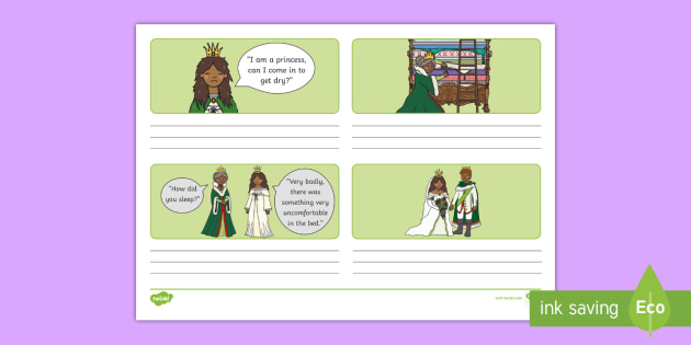 The Princess and the Pea Storyboard Template (teacher made)