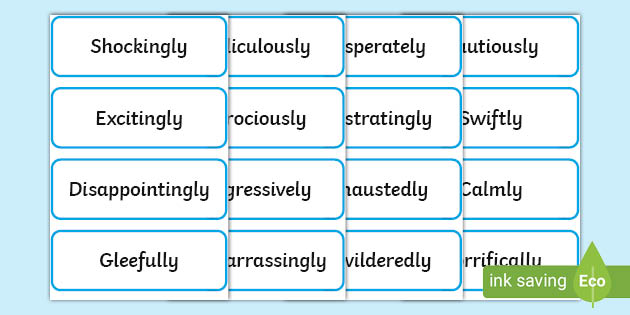 Ly Openers Word Cards (teacher made)