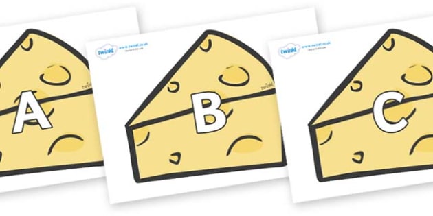 FREE! - A-Z Alphabet on Cheese (Teacher-Made)
