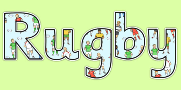Rugby Display Lettering (teacher made)