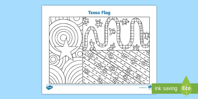Texas Flag Mindfulness Coloring Sheet (teacher made)
