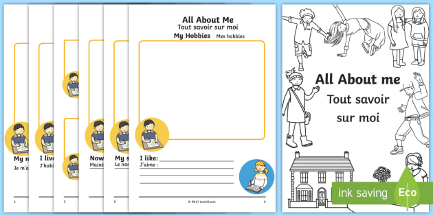 All About Me Booklet English/French - All About Me Booklet
