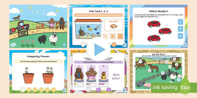 👉 EYFS Nursery Maths Carpet-Time PowerPoint: 1, 2, 3