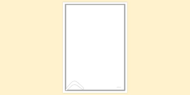 FREE! - Simple Blank Boomerang Page Border | Page Borders | Twinkl