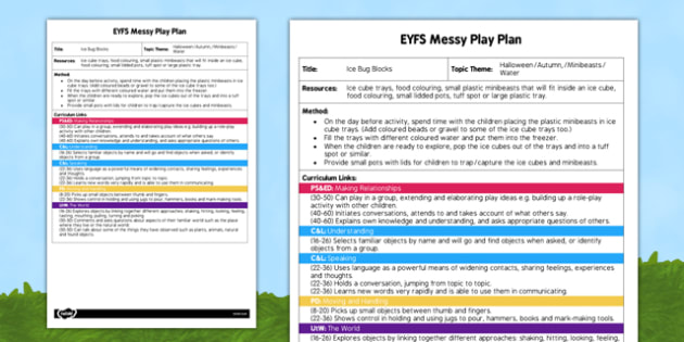 Ice Bug Blocks EYFS Messy Play Plan (teacher made)