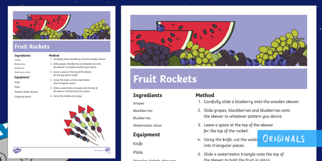 Back to Earth with a Bump Fruit Rockets Recipe