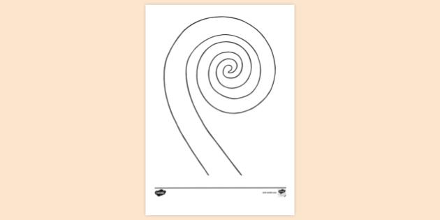 FREE! - Koru Stem Colouring Sheet | Colouring Sheets