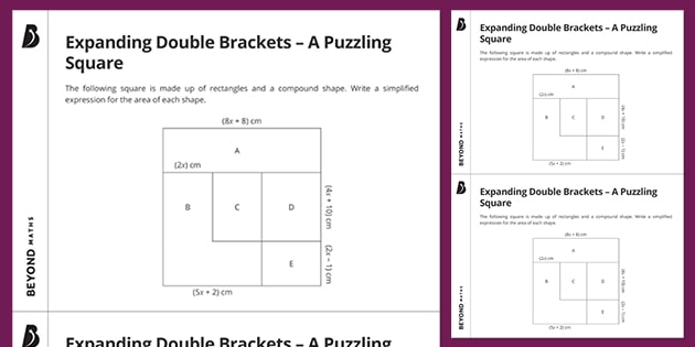 👉 Expanding Double Brackets - A Puzzling Square | KS3 Maths