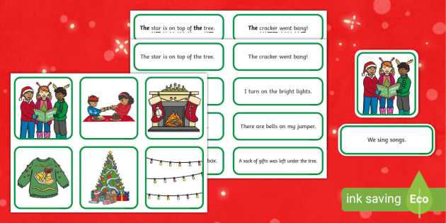 Christmas Simple Sentence Matching Activity