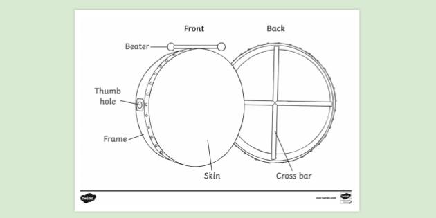 FREE! - Bodhran Drum Colouring Sheet | Colouring Sheets